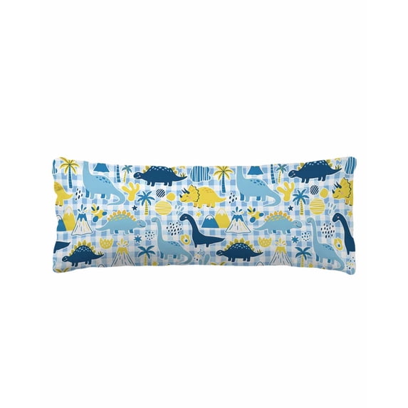 Blue Dinosaur Body Pillow Cover 20 x 60 Inch Decorative Pillow Cover ...