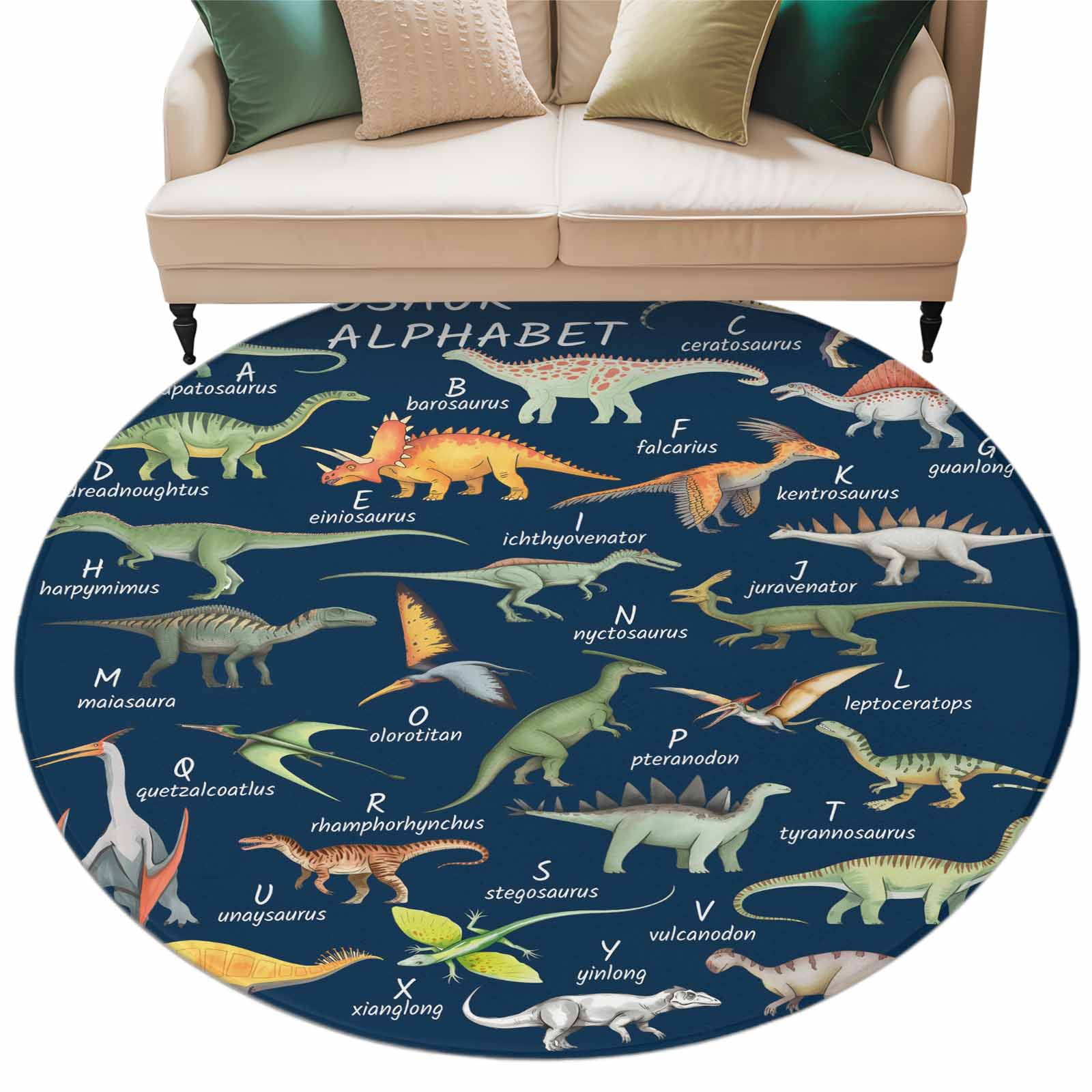 Blue Dinosaur Large Area Rugs for Bedroom Living Room, Soft Non Slip ...