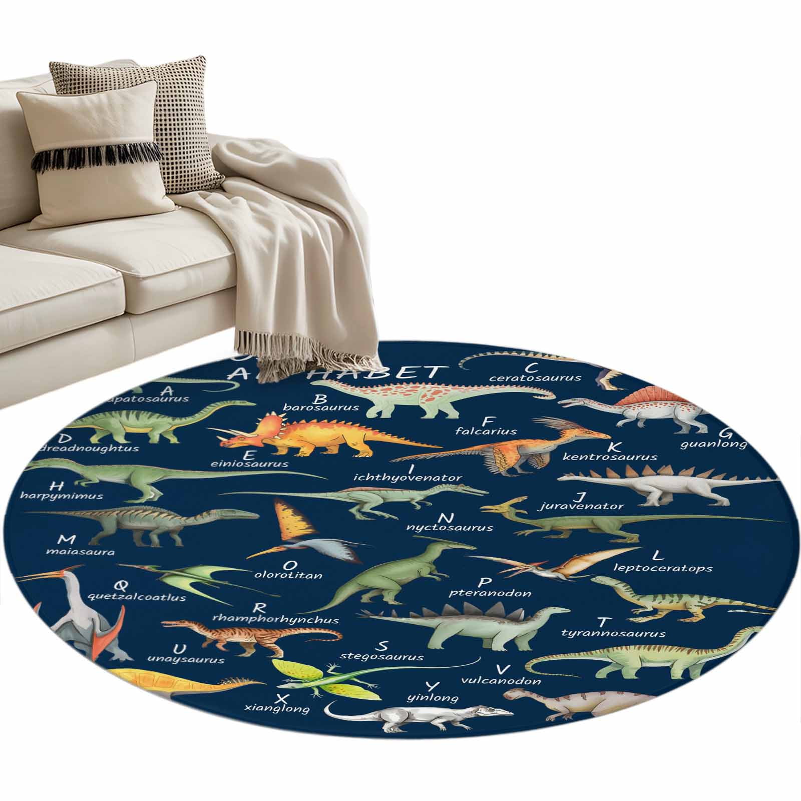 Blue Dinosaur Large Area Rugs for Bedroom Living Room, Soft Non Slip ...