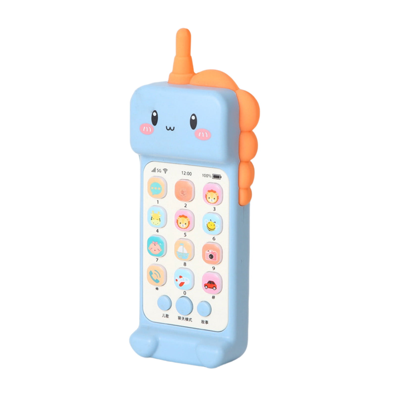Blue Dinosaur Phone Music Toy For Kids Teething Toy With Melodies And ...