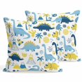 Blue Dinosaur Throw Pillow Covers 20 x 20 Inch Pillow Covers Set of 2 ...