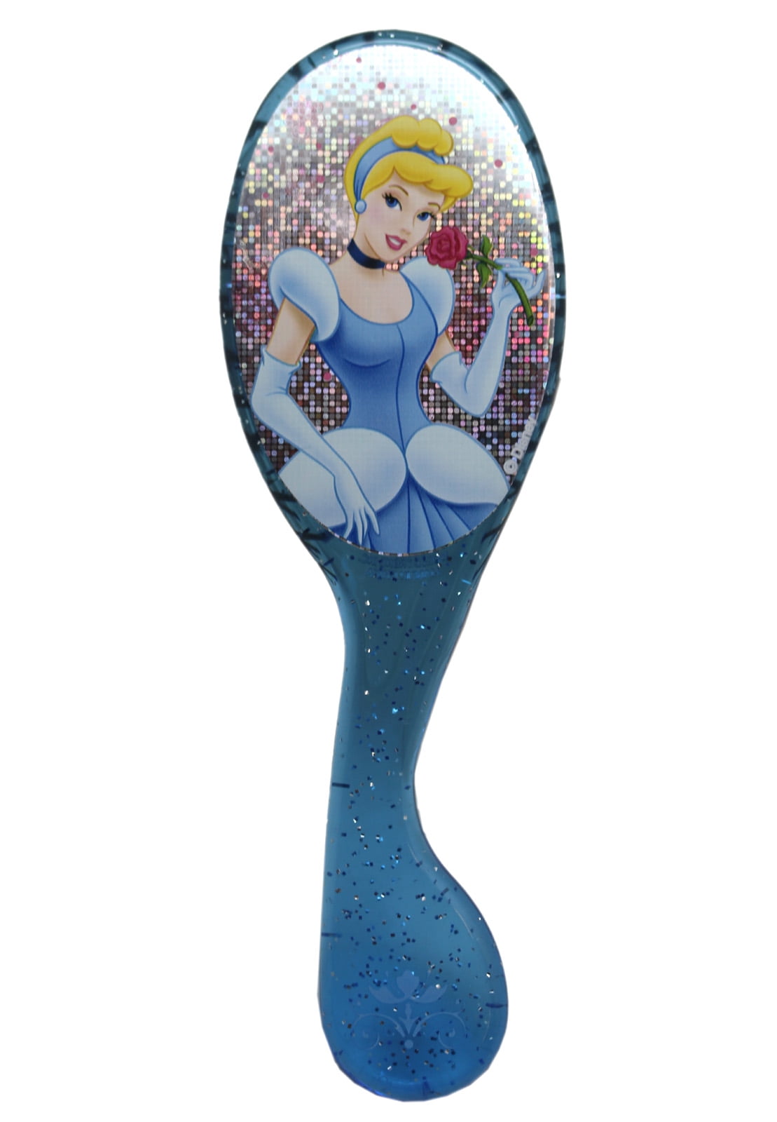 Blue Disney Princess Cinderella Hair Brush - Cinderella Holding Rose ...