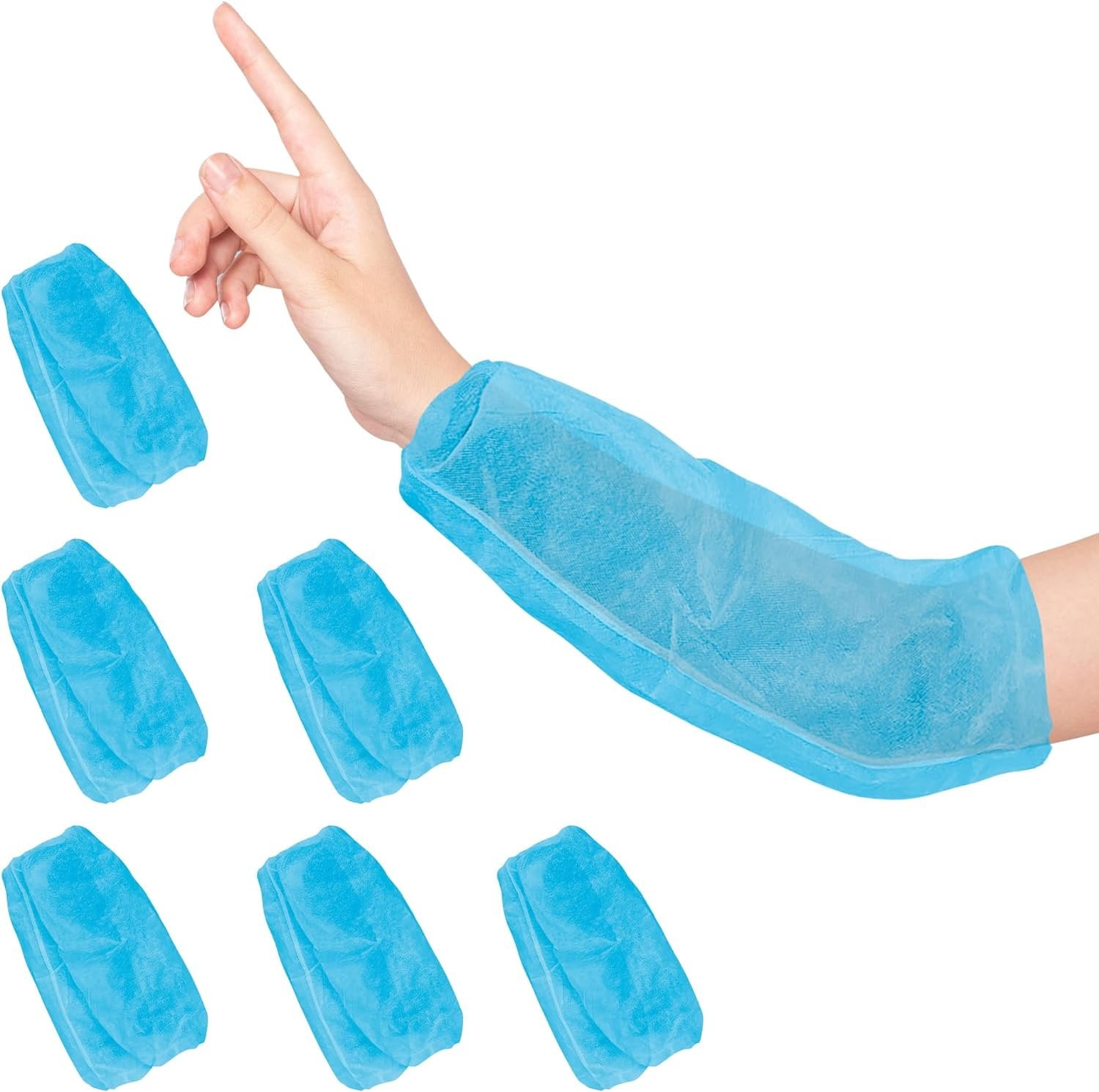 Blue Disposable Arm Sleeves, 18 Inches. 1000 Pack Disposable Sleeve ...