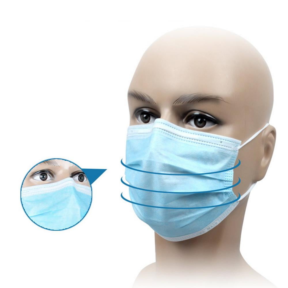Blue Disposable Face Mask Earloop Mouth Cover Anti Dust Face Mouth ...