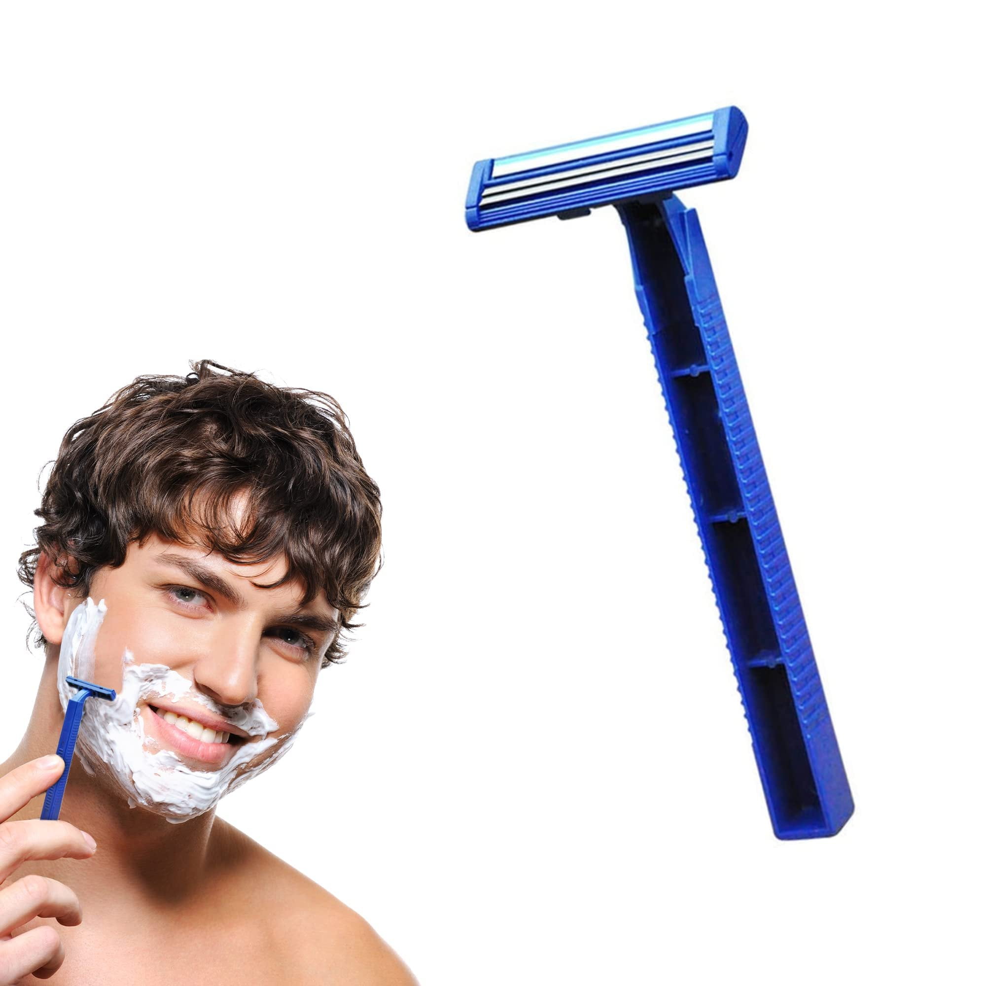 Blue Disposable Razors for Men and Women, Pack of 10 Stainless Steel ...