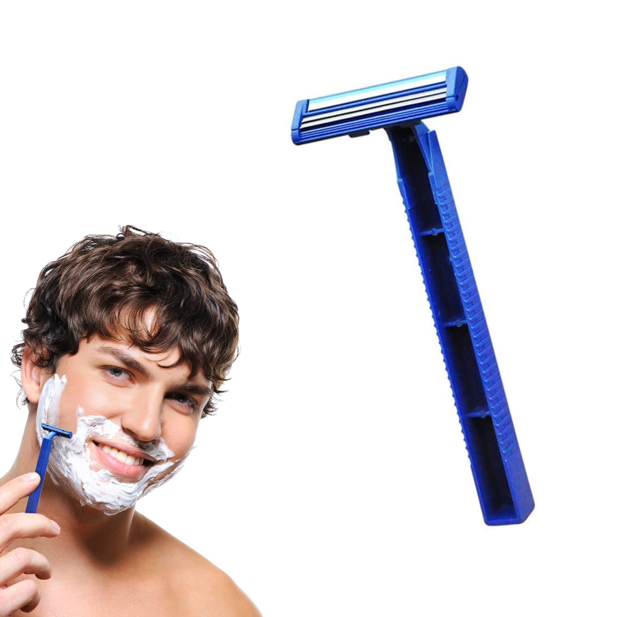 Blue Disposable Razors for Men and Women, Pack of 10 Stainless Steel ...