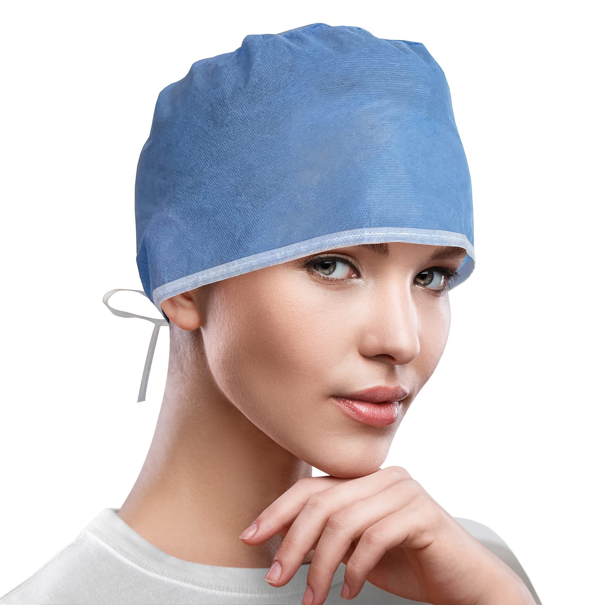 Blue Disposable Surgical Cap. Pack of 500 Disposable Hair Covers SMS 30 ...