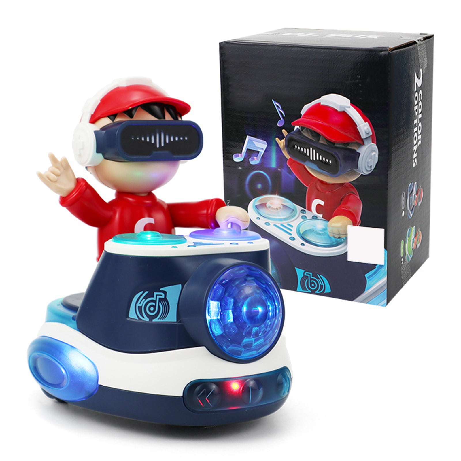 Blue Dj Toy Car With Dynamic Lighting And Music Auto Direction Change ...