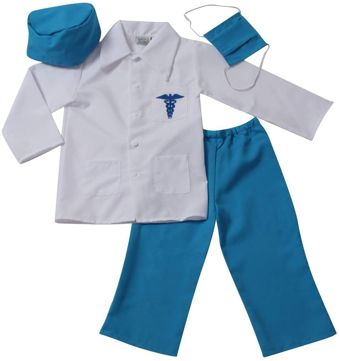 Blue Doctor Uniform Costume for Little Kids - Size 4-6 | Children's Dr ...