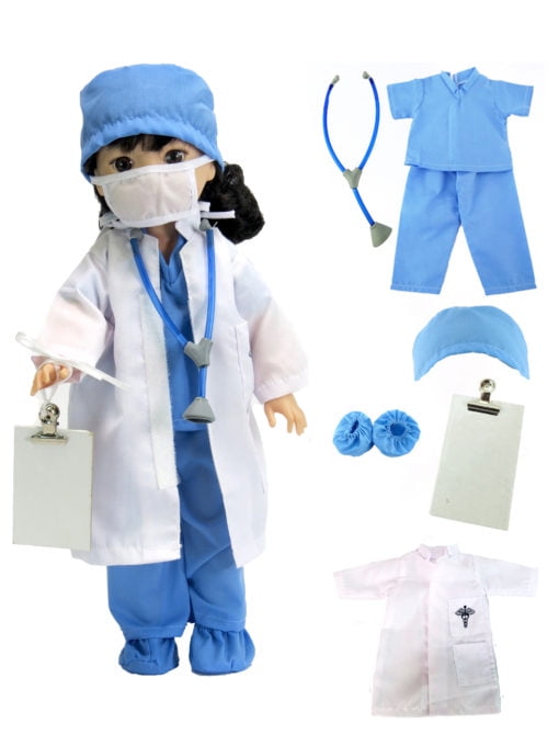 Blue Doctor Outfit 7pc for 14.5inch Dolls | American Fashion World ...