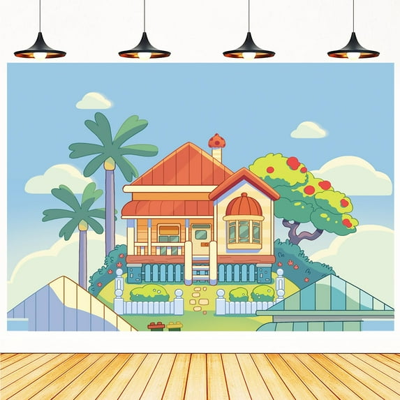 Blue Dog Birthday Party Supplies, Blue Party Decorations Banner for Kid ...