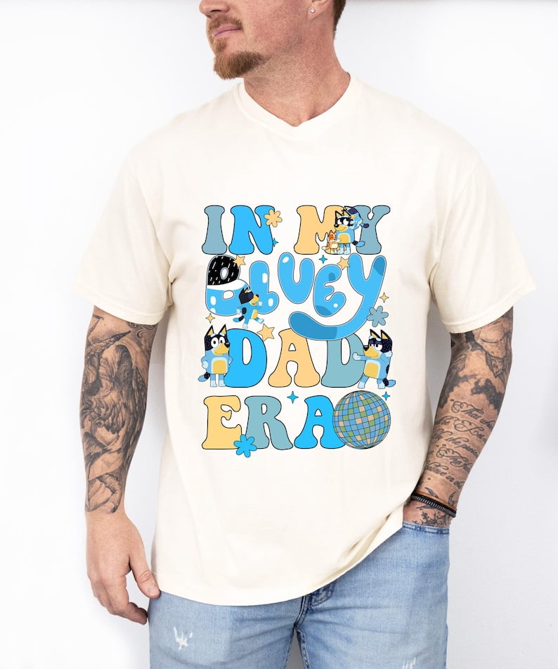 Blue Dog Dad Shirt, Funny Son Daughter T-Shirt, Bandit Daddy Era TShirt ...