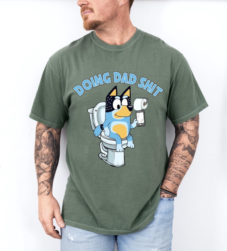 Blue Dog Dad Shirt, Funny Son Daughter T-Shirt, Daddy Joke TShirt ...