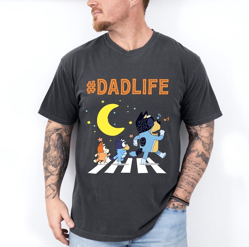 Blue Dog Dad Shirt, Funny Son Daughter T-Shirt, Daddy TShirt, Cute ...