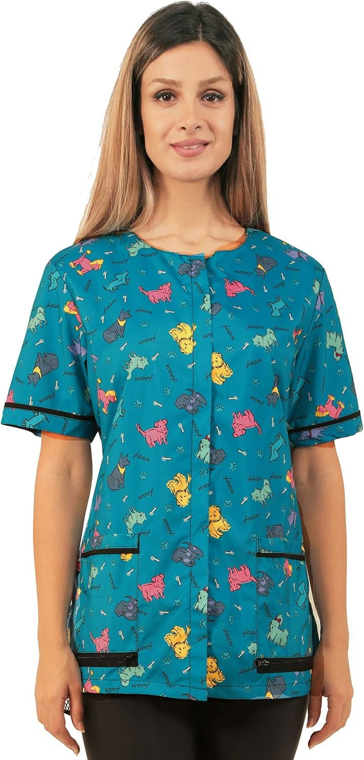 Blue Dog Design Waterproof Pet Grooming Smock for Dog Bathing and Pet ...