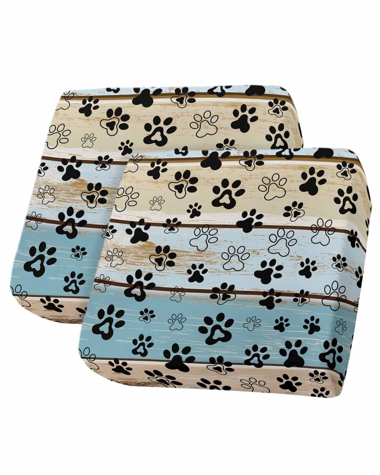Blue Dog Paw Print Sofa Couch Cushion Covers Washable, Removable ...