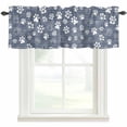 Blue Dog Paw Valances for Windows Farmhouse Kitchen Curtains Valances ...