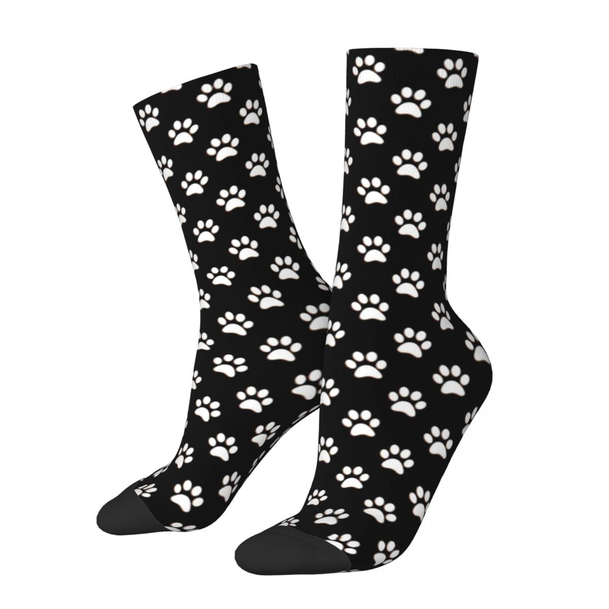 Blue Dog Paws Stockings Cute Animal Print Custom Novelty Socks Spring ...