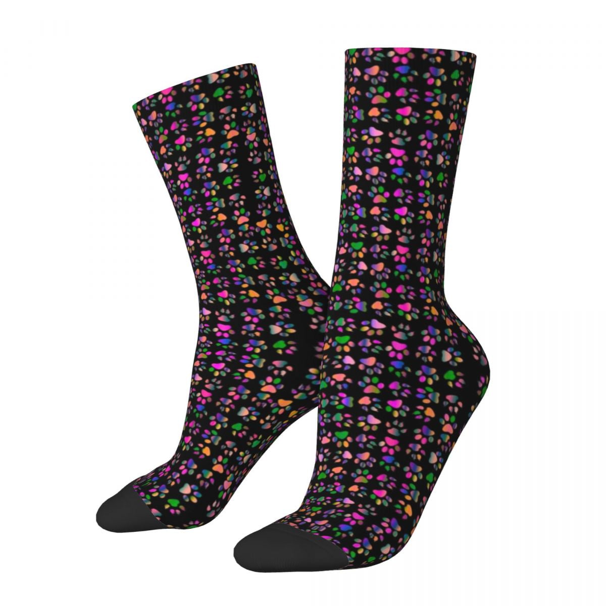 Blue Dog Paws Stockings Cute Animal Print Custom Novelty Socks Spring ...