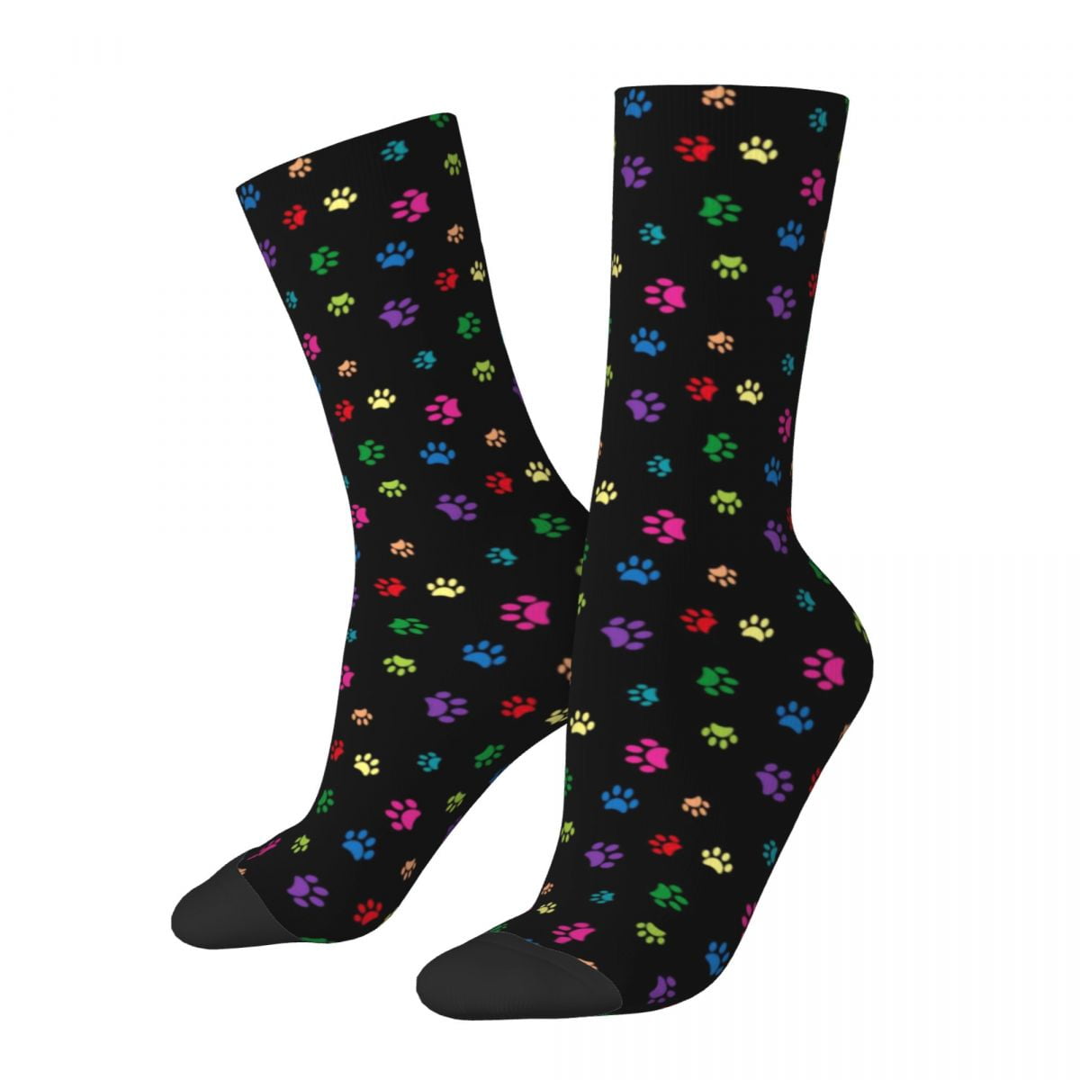 Blue Dog Paws Stockings Cute Animal Print Custom Novelty Socks Spring ...