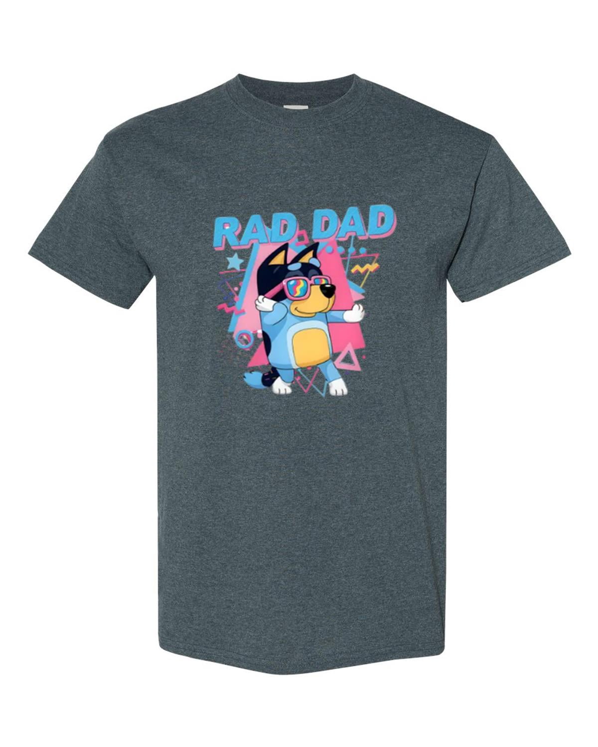Blue Dog Rad Dad Cool Graphic Pet Lover Fun Humor T-Shirt, for men ...