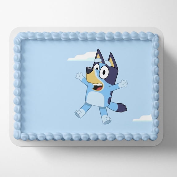 Blue Dogs Family Friends BTP Edible Cake Image Topper 1/4 Sheet (8.5 x ...