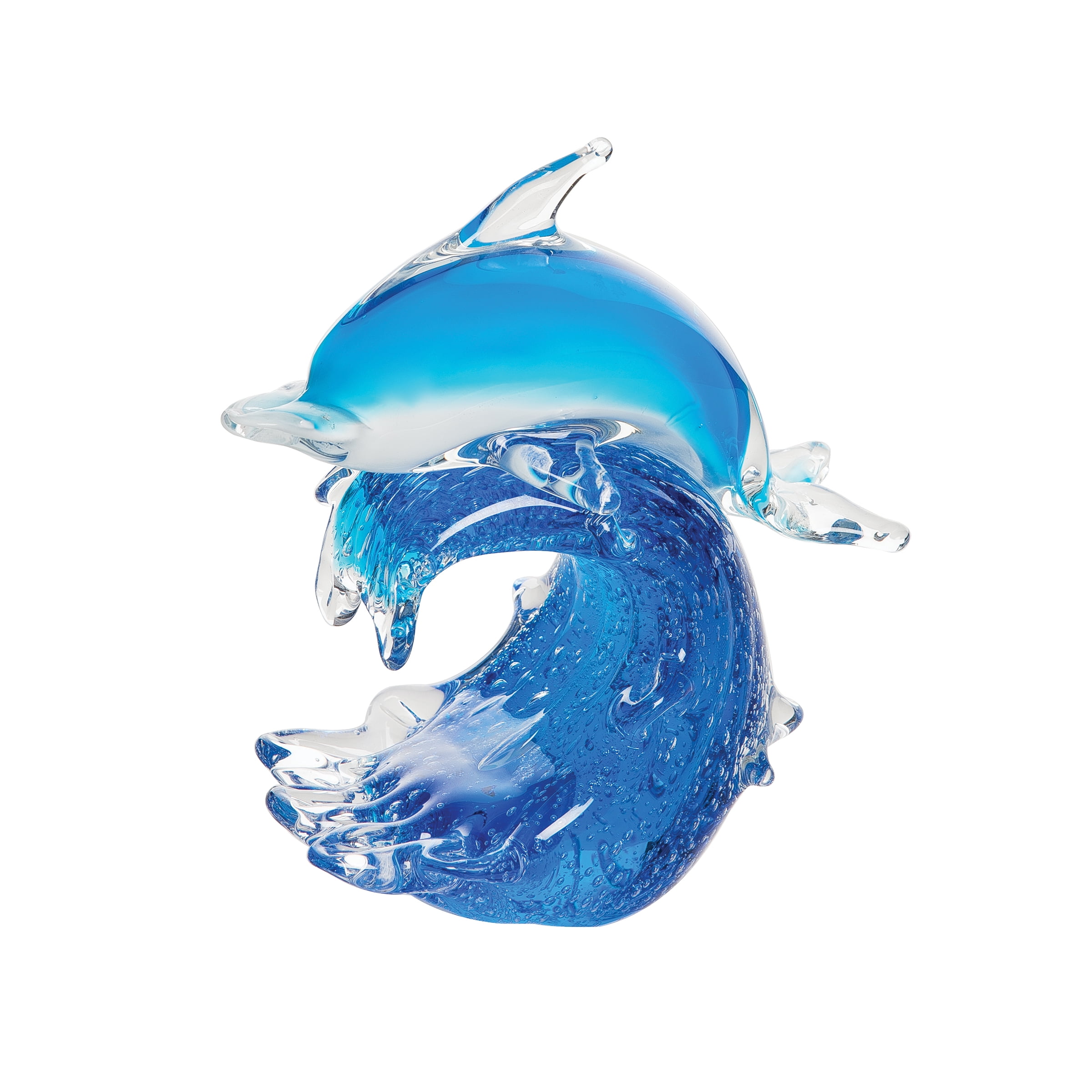 Blue Dolphin Curl Wave Figurine Decor - Walmart.com