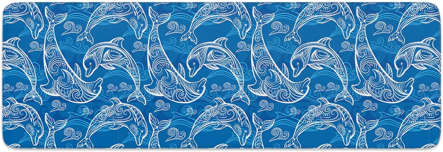 Blue Dolphin Indoor Door Mat, Absorbent Floor Mats Bathroom Rugs ...