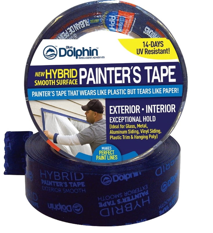Blue Dolphin TP EXT S 0150 Smooth Surface Exterior Tape 45 yd L 1.41 in ...