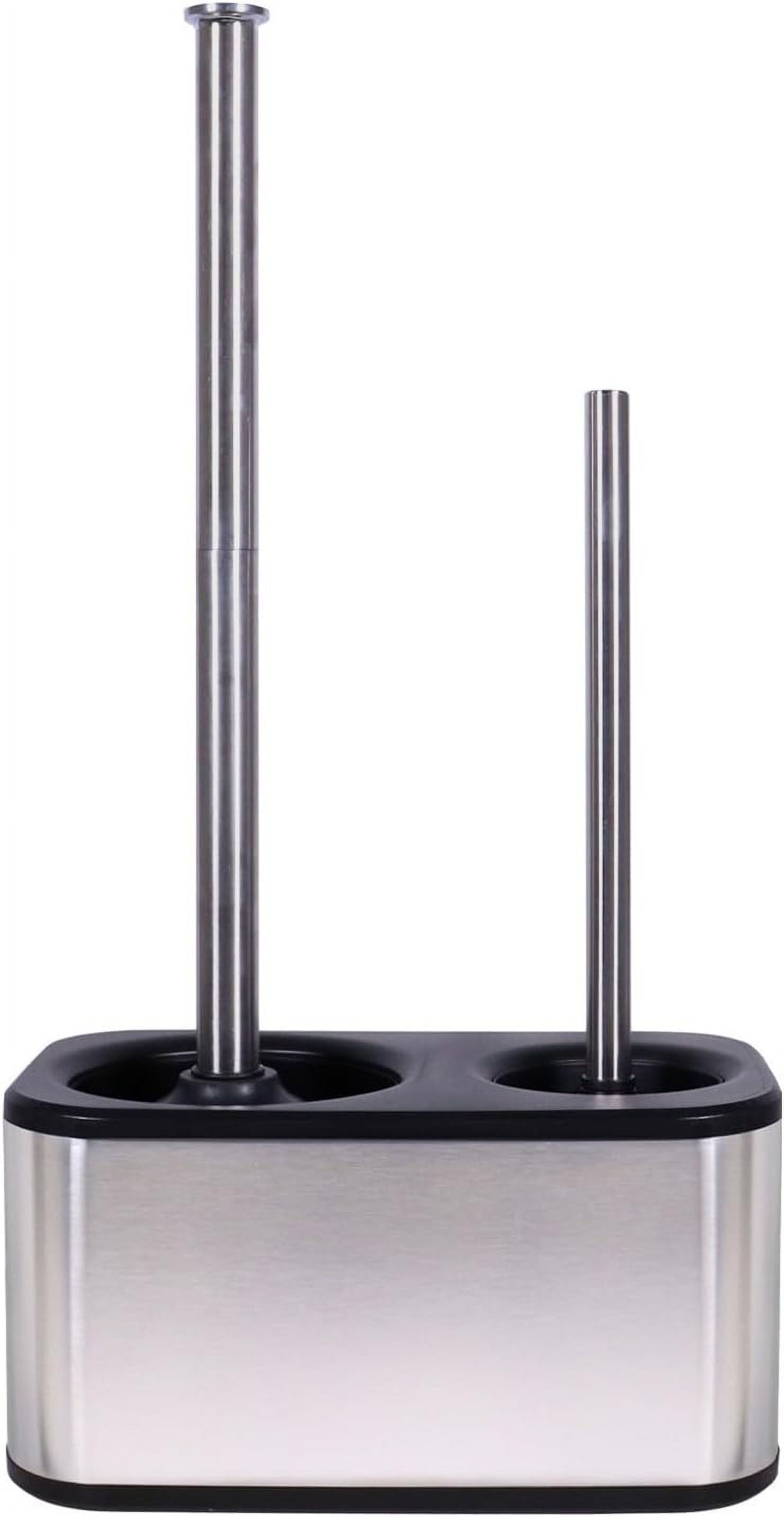 Blue Donuts Toilet Brush and Plunger Set with Holder, Sleek Minimalist ...