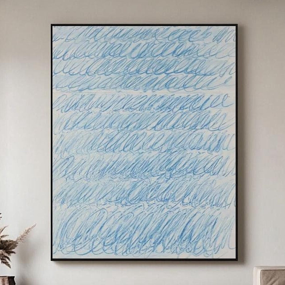 Blue Doodle Drawing Cy Twombly Colorful Doodle Drawing Blue Line ...
