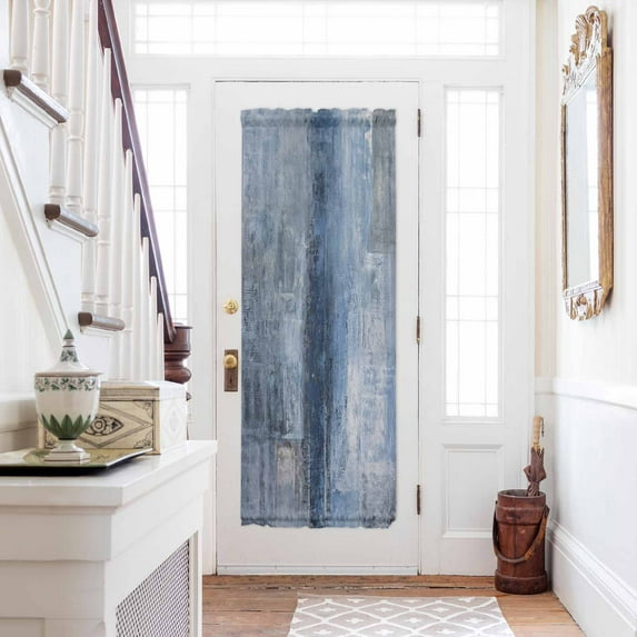 Blue Door Curtains for Door Window, French Sidelight Front Back Door ...