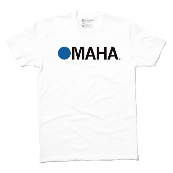 Blue Dot Omaha Text Logo Graphic Tee TShirt Gift - Walmart.com