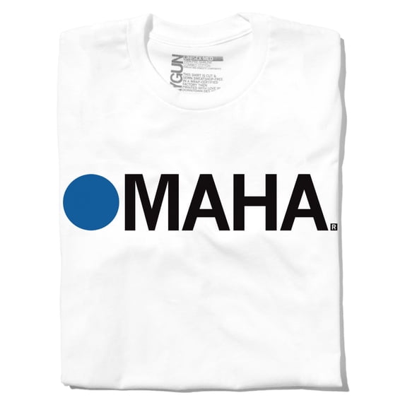 Blue Dot Omaha Text Logo TShirt Trending Tee Best Gift Shirts - Walmart.com
