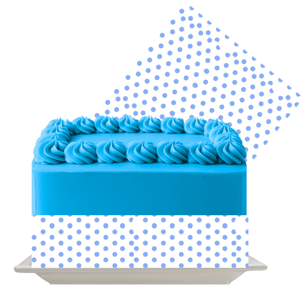 Blue Dots Edible Cake Wrap | Polka Dot Icing Sheet | Cute Blue Cake ...