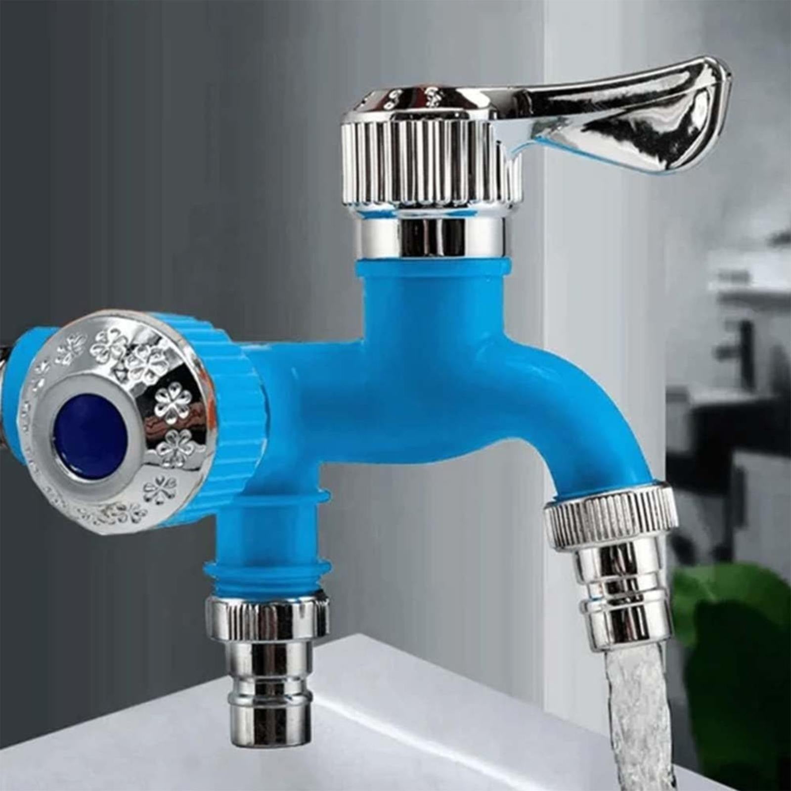 Blue Double-Head Quick-Opening Household Faucet|Outdoor Antifreeze 2 ...