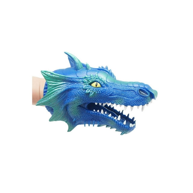 Blue Dragon Head Hand Puppet Toy, Blue Dragon, Size: one size, Barry ...