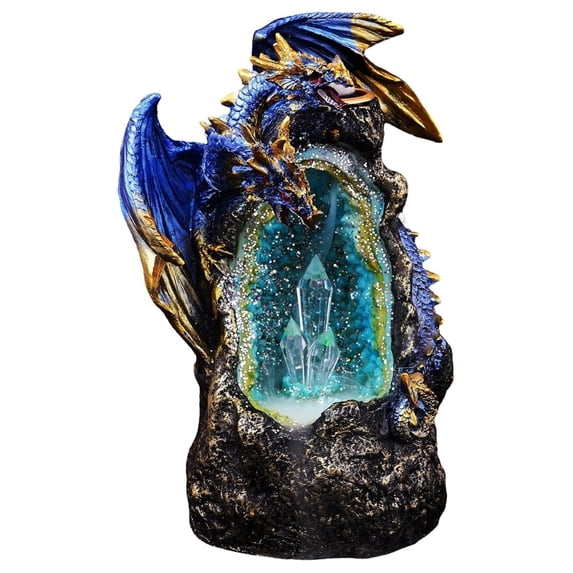 Blue Dragon LED Crystal Geode Backflow Burner | Illuminated Dragon ...