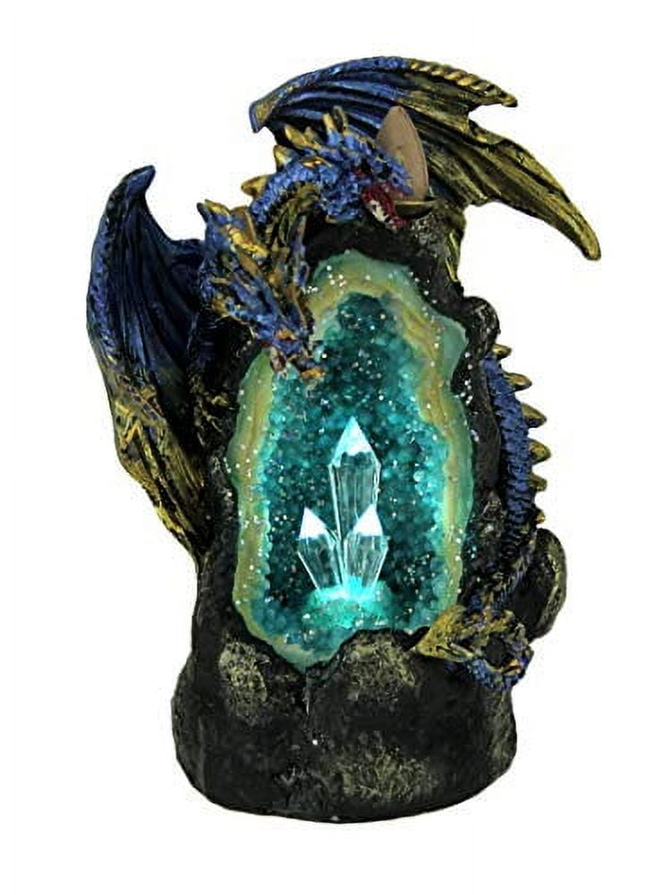 Blue Dragon LED Crystal Geode Incense Backflow Burner - Walmart.com