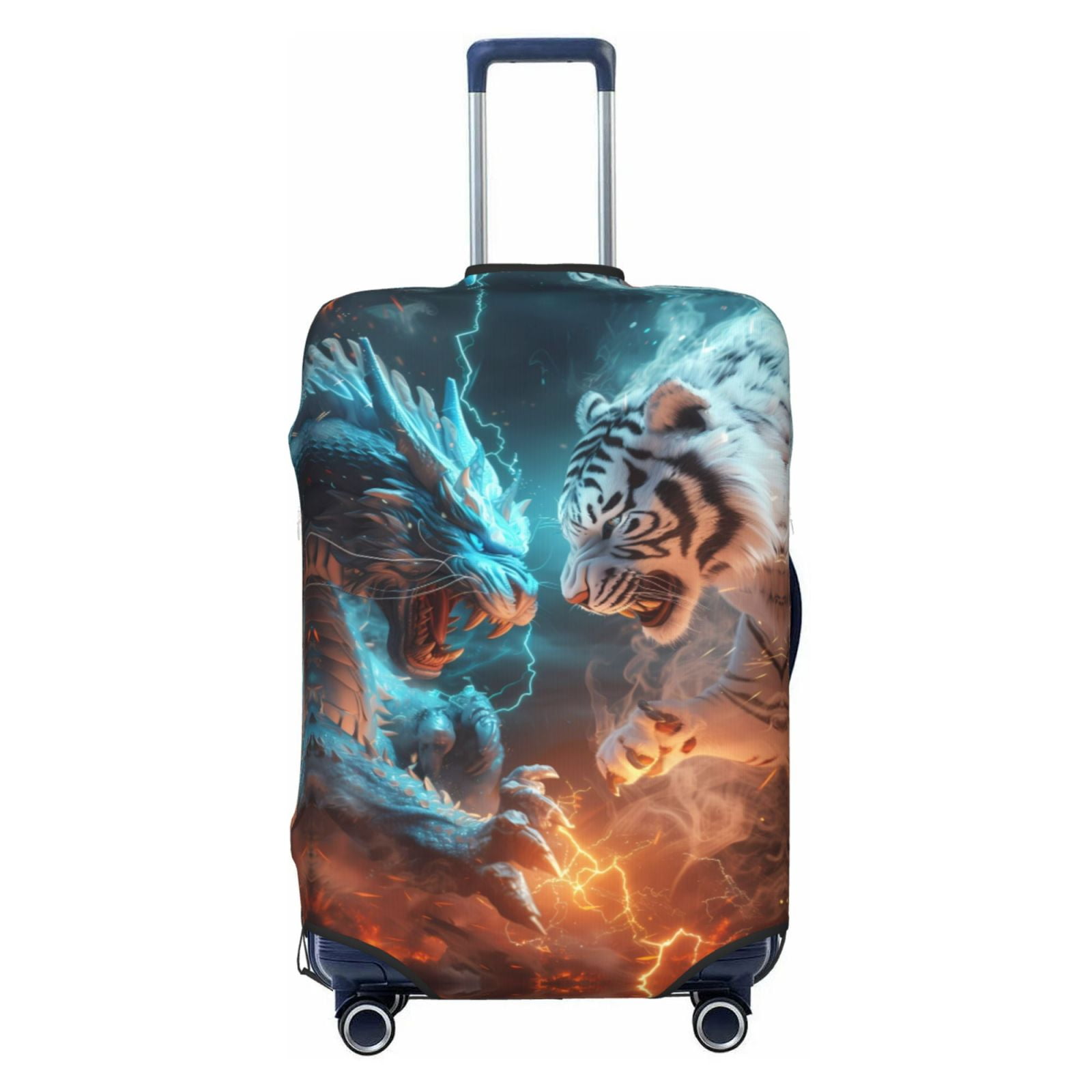 Blue Dragon and White Tiger Luggage Cover, Suitcase Cover for Luggage ...
