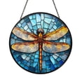 Blue Dragonfly Design Glass Suncatcher Hanging Ornament Garden Style ...