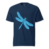 Blue Dragonfly Heavyweight Garment-Dyed Unisex T-Shirt, Soft Vintage ...