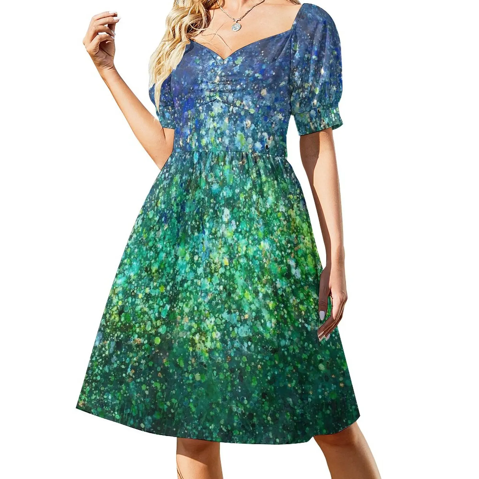 Blue Dream Sleeveless Dress Dance dresses Aesthetic clothing - Walmart.com