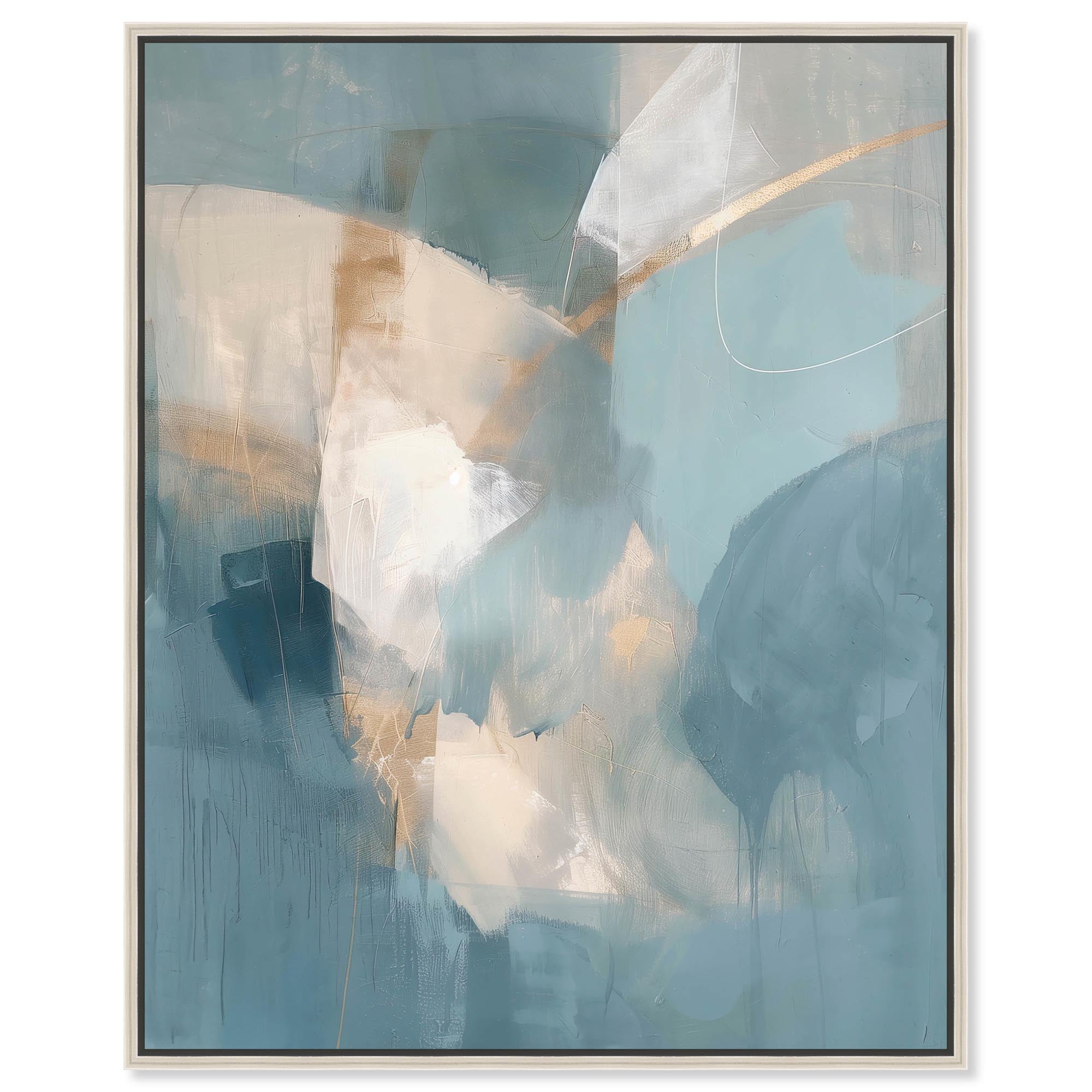 Blue Dreams Canvas Digital Abstract by Art Remedy, Silver Frame, 24 x ...