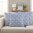 Blue Dreamy Elephant Pillow Covers Set of 4, Cartoon Animal Cloud Stars ...