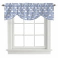 Blue Dreamy Elephant Tie Up Valance Curtains Cartoon Animal Cloud Stars ...