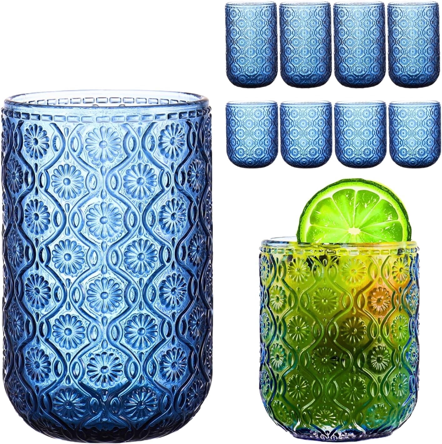 Blue Drinking Glasses Set of 12 - Walmart.com