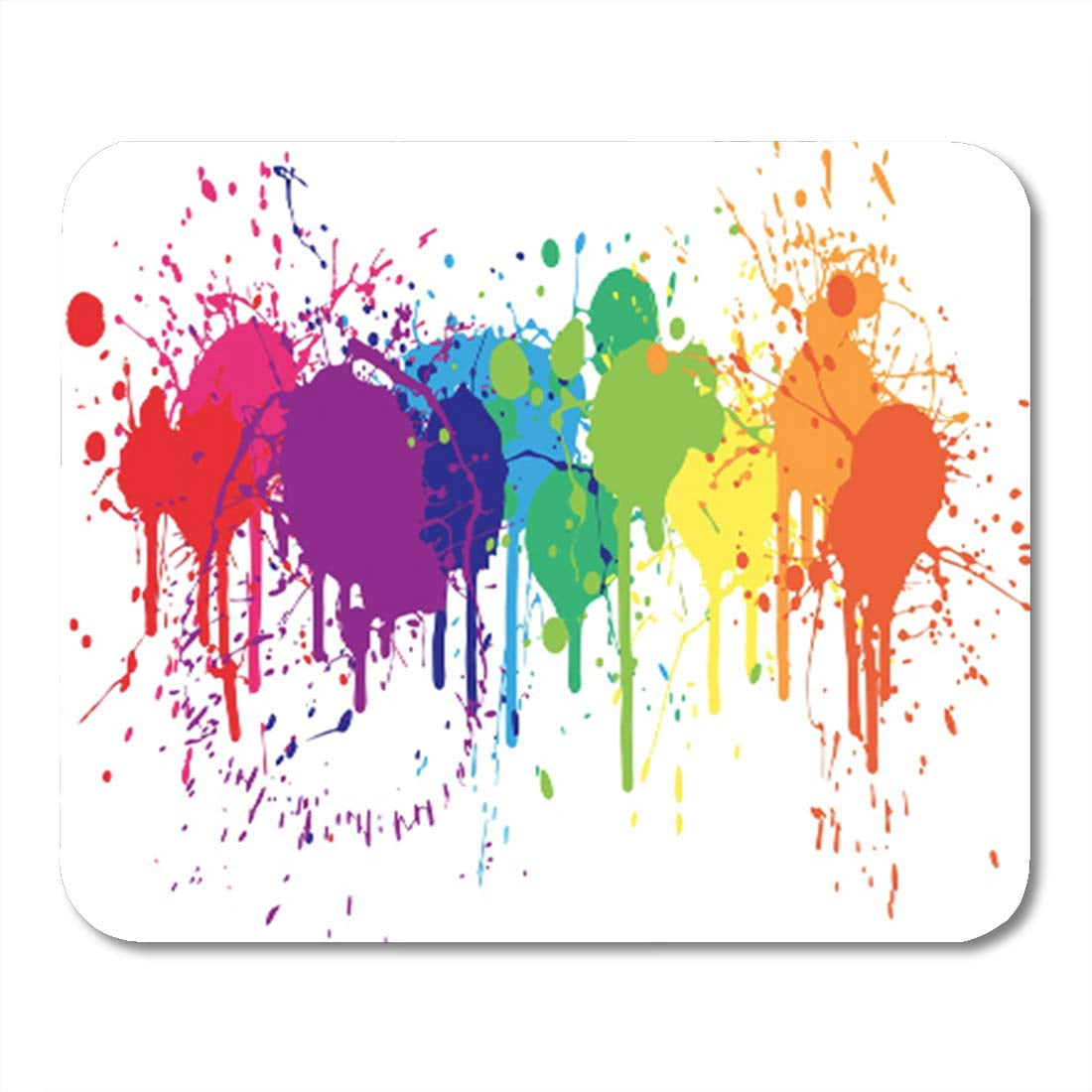 Blue Drip Bright Rainbow of Dripping Paint Splatters Colorful Abstract ...