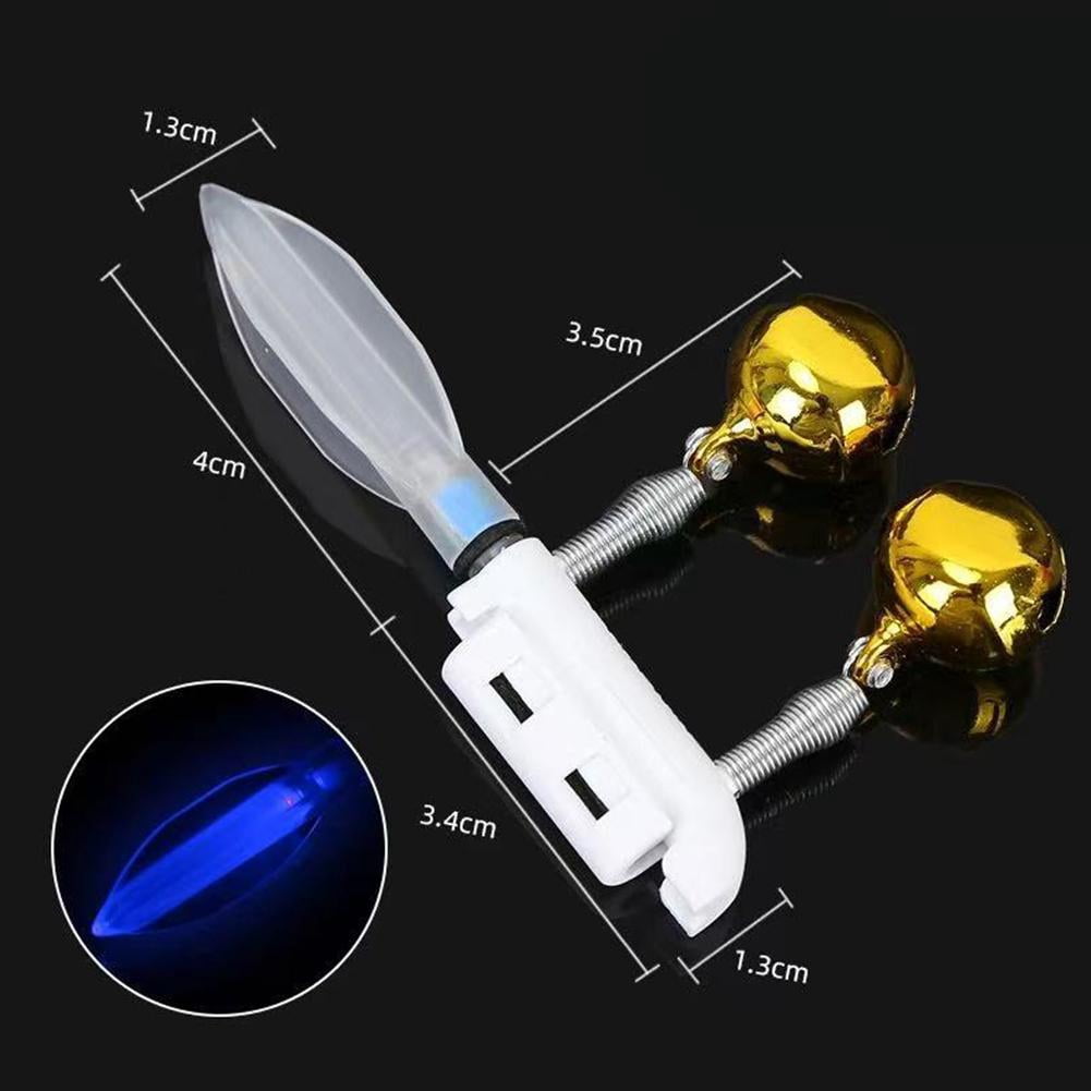 Blue Dual Bell Fishing Bite Alarm with Luminous Color-Changing Tail ...