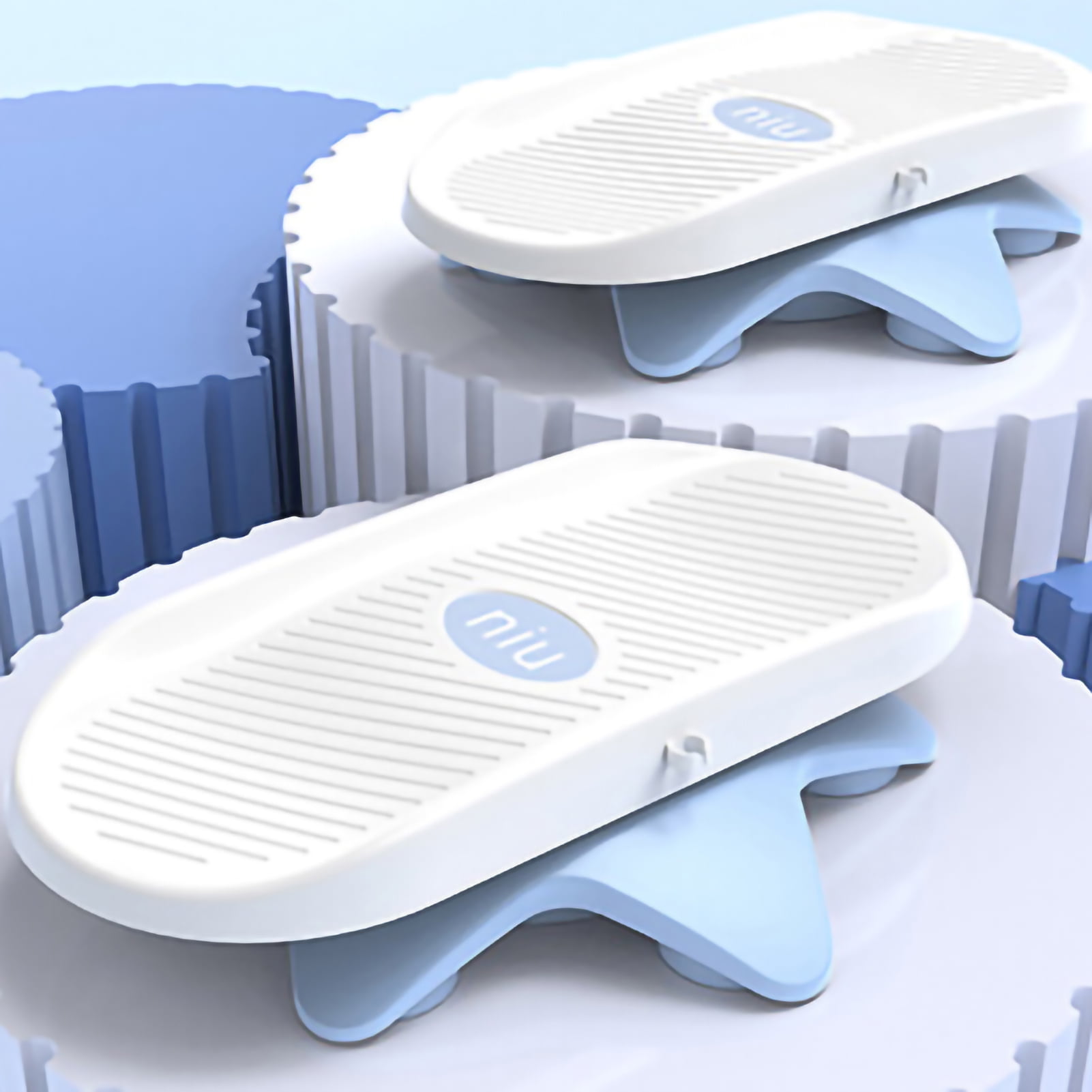 Blue Dual-Pedal Split Waist Twist Board with Mute Function and Spin ...